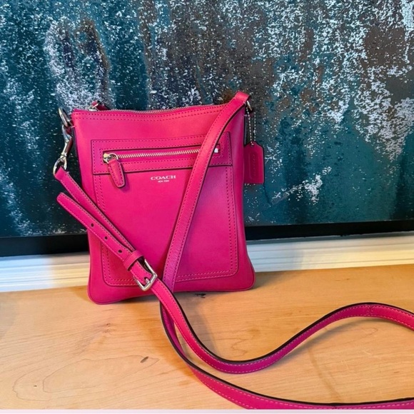 Coach | Bags | Coach Leather Crossbody Bag Legacy Line In A Vibrant ...